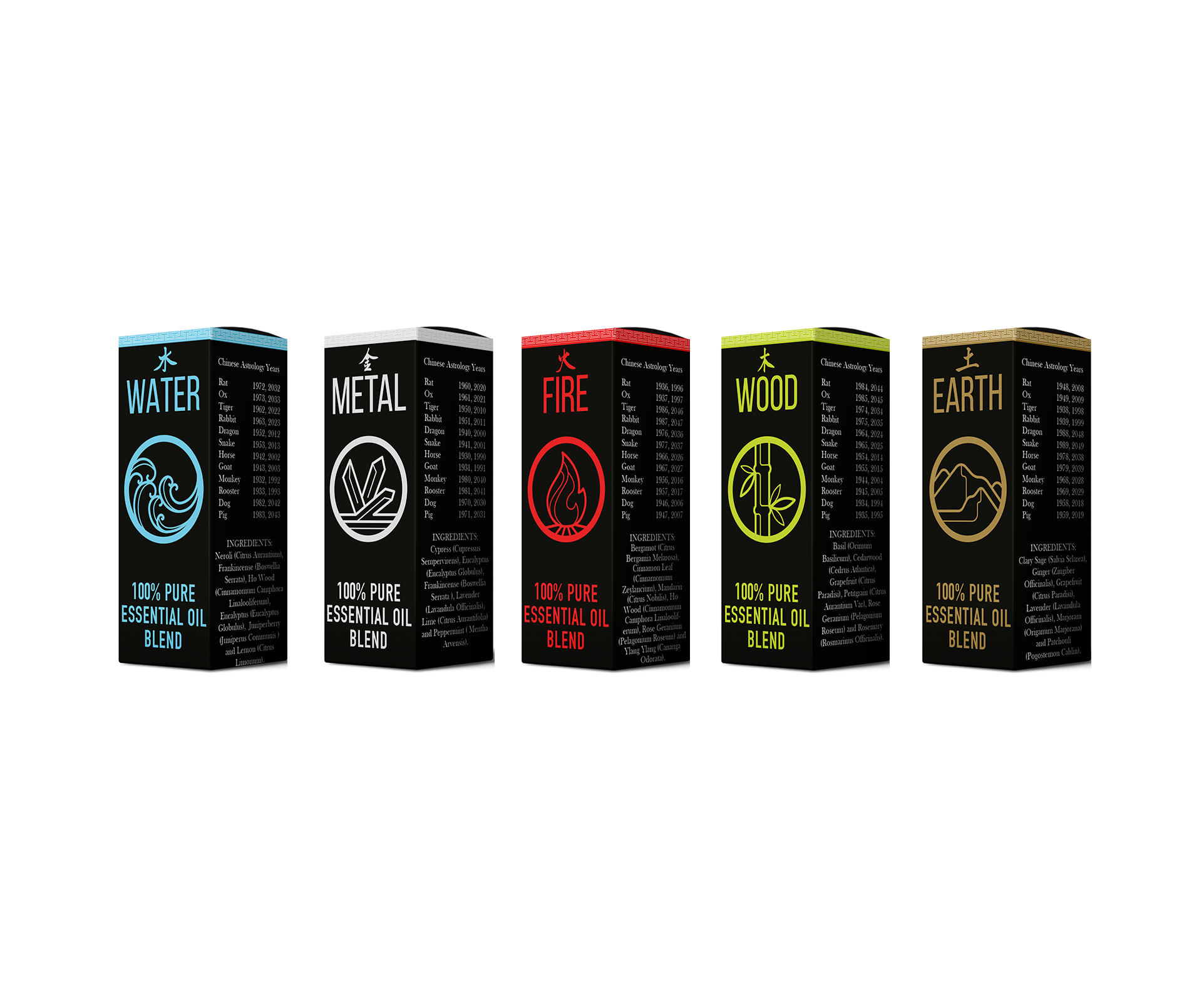 Chinese Elements | Essential Oil Blend Gift Pack – Mystic Moments UK